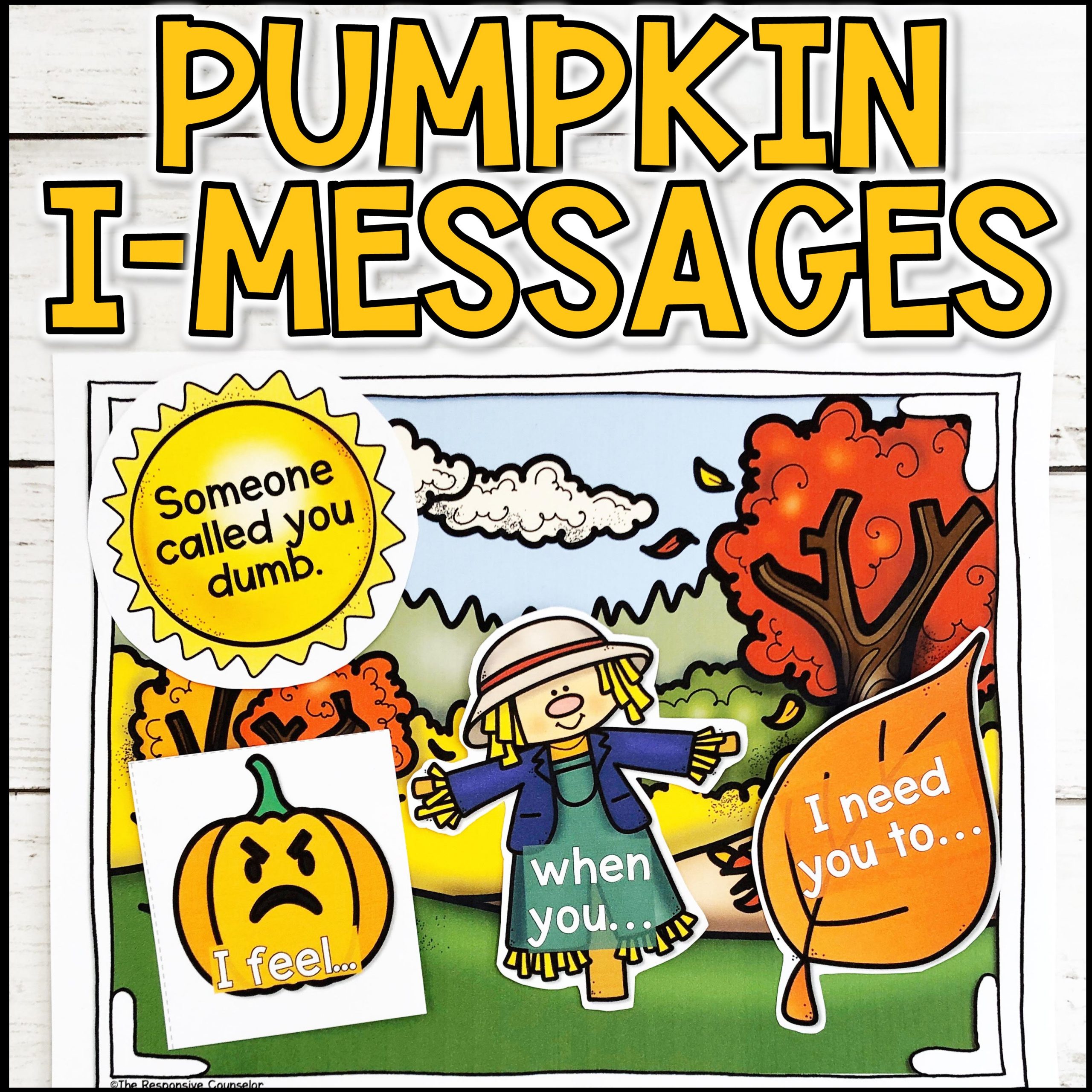 Fall or October or Halloween Counseling Activity - Shop The Responsive ...