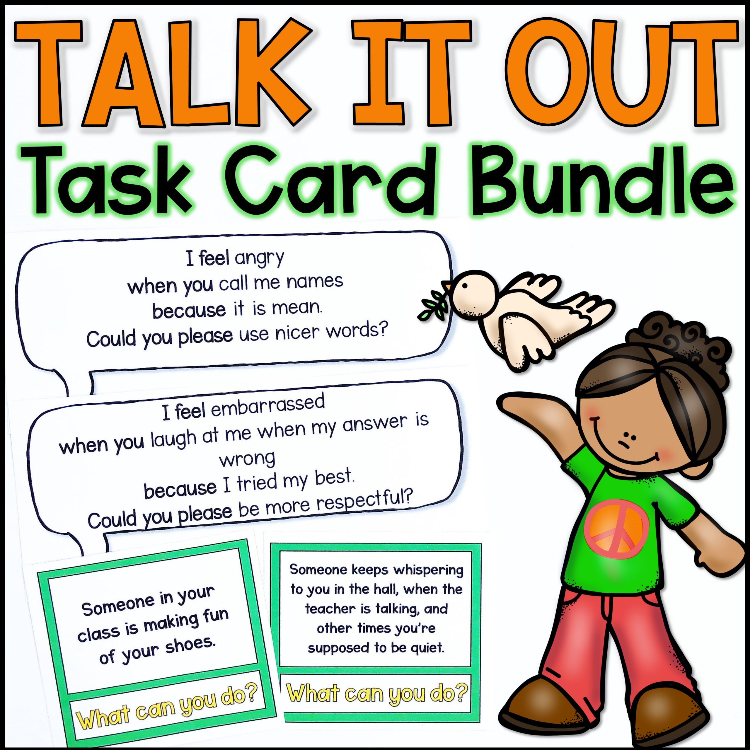 Talk It Out I-Message Task Card Bundle - Shop The Responsive Counselor