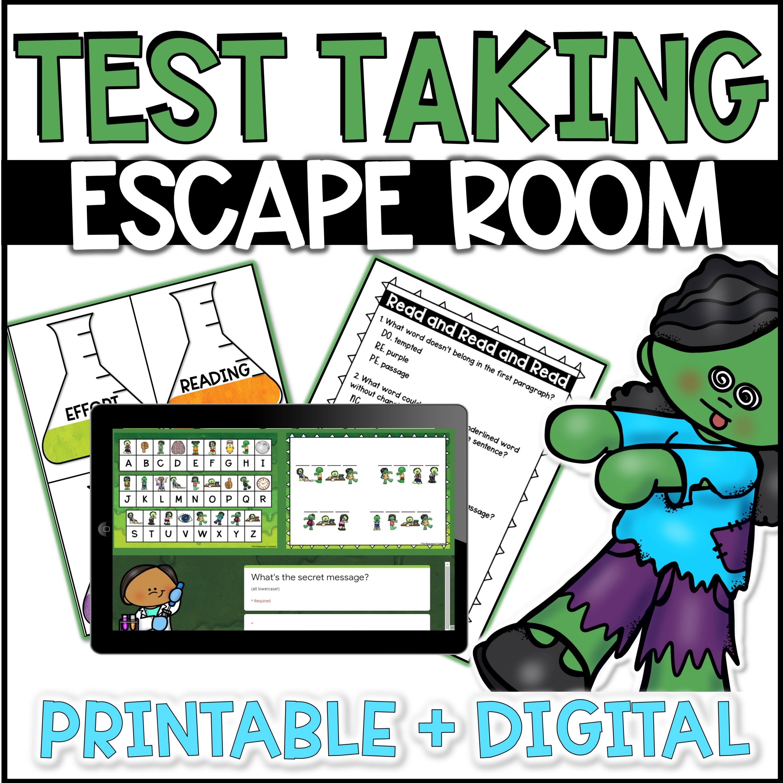Test Taking Strategies Lesson Escape Rooms For In Person or Distance ...